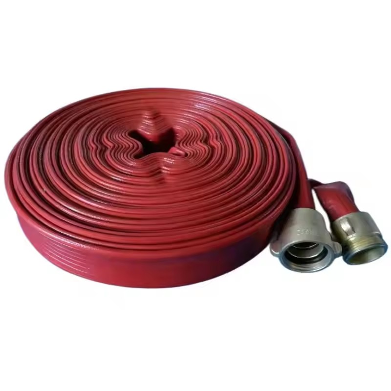 Fire hose with rubber lining and fittings